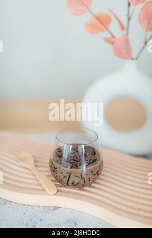 The grass jelly or Chao-Guay is one of the most popular Thai desserts ...