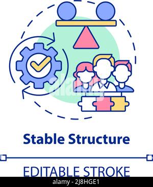 Stable balance icon. Outline stable balance vector icon color flat ...