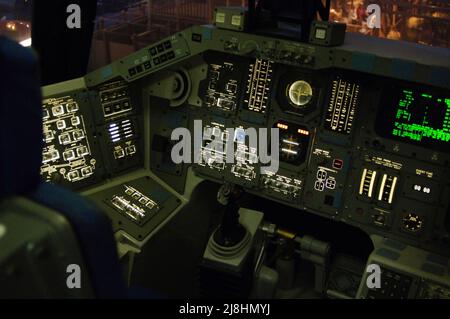 Spacecraft cockpit. NASA Lyndon B. Johnson Space Center (JSC). Houston ...