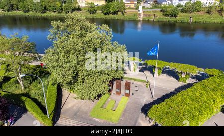 Monument "Schengener Abkommen", Location of the 1985 signing of the ...