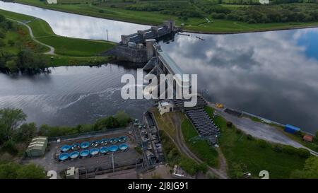 O'Brien's Bridge, Clare Ireland -May,14, 2022,Parteen Weir in the ...