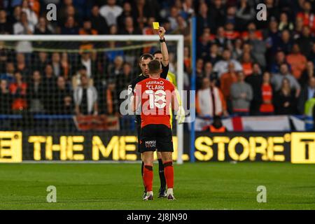 Jordan Clark of Luton Town gives the travelling fan’s a thumbs up after ...