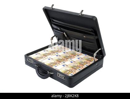 Suitcase full of Euro bills Stock Photo - Alamy