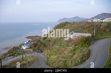 Landslide at Nefyn beach, Gwynedd, North Wales Featuring: Atmosphere ...