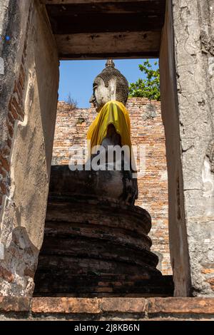 buddha statue with window light at thai temple Stock Photo - Alamy