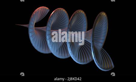 Dini's surface Three dimensional mathematical object . 3d illustration ...