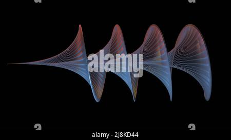 Dini's surface Three dimensional mathematical object . 3d illustration ...