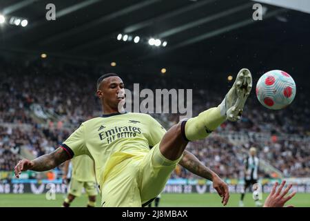 Newcastle, UK. 16th May, 2022. Nicolas Pepe #19 of Arsenal on the ball ...