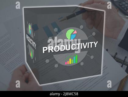 Productivity concept illustrated by a picture on background Stock Photo ...