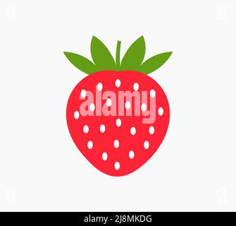 Flat design icon of Strawberry in ui colors. Vector illustration Stock ...