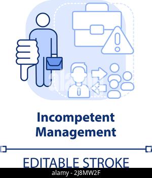 Incompetent management concept icon Stock Vector Image & Art - Alamy