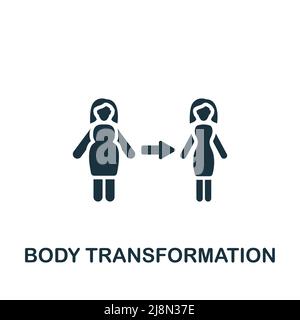 Body Transformation icon. Monochrome simple Body Transformation icon ...