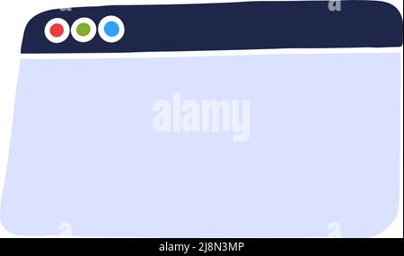 Open empty browser window hand drawn outline doodle icon. Internet ...