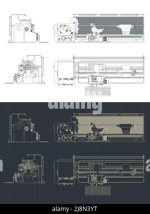 Stylized vector illustration of blueprints of milling cutters Stock Vector Image & Art - Alamy