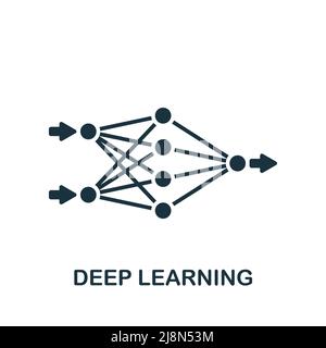Deep Learning icon. Monochrome simple line Data Science icon for ...