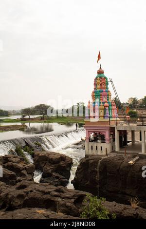 River side beutiful temple, Waterfall near temple Stock Photo - Alamy