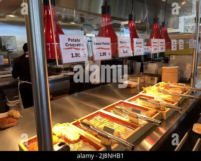 Tempura bar during grand opening of Marugame Udon at City Center Bishop ...