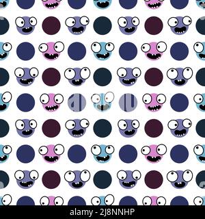 Kids seamless aliens monsters pattern for textiles and packaging and ...