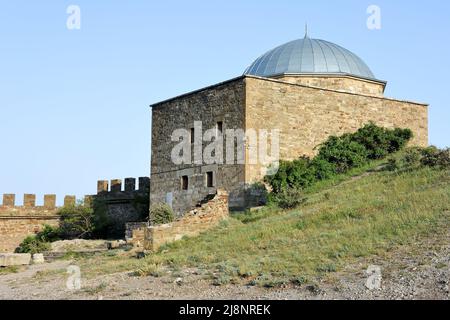 SUDAK, CRIMEA – JUNE 10, 2019: Genoese fortress of the 14th century in ...