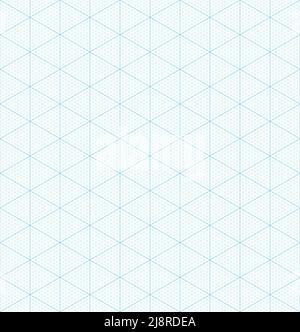 Blue isometric paper grid pattern, isometric triangular mesh background ...