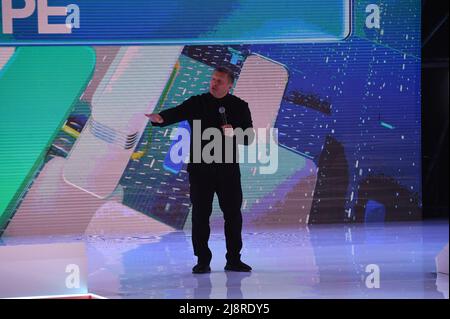 Moscow. The journalist, the TV and radio host Vladimir Solovyov acts on ...