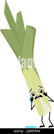 Onion crying isolated. Sad vegetable cartoon. vector illustration Stock ...