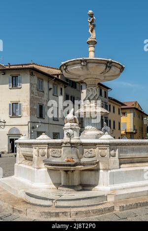 Piazza Duomo square, historic center of the old village of Bomarzo ...