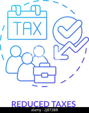Taxes blue gradient concept icon Stock Vector Image & Art - Alamy