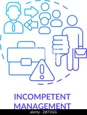 Incompetent management concept icon Stock Vector Image & Art - Alamy