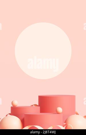 geometric pink, pastel green and tea green color background. for ...