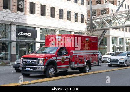Firetruck, Seattle Fire Department, Seattle, Washington, USA Stock ...