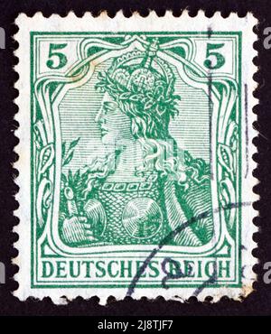 Germania, postage stamp, Germany, 1902 Stock Photo - Alamy