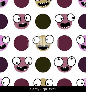 Kids seamless aliens monsters pattern for textiles and packaging and ...