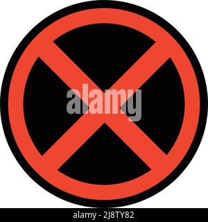 No parking sign vector graphics design. Traffic signs and symbols Stock ...