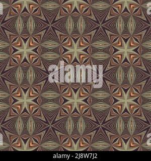 Earthy colours retro sixties geometric seamless border pattern in ...
