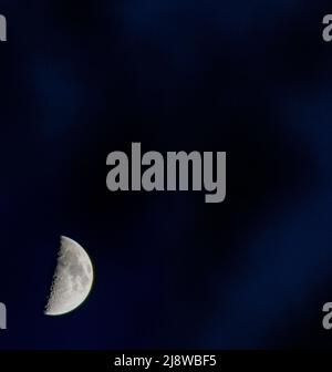 Zoomed in photos of the moon taken from Bures Hamlet in the UK Stock ...