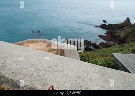 German WW2 military fortification near St. Martin - Guernsey Stock ...