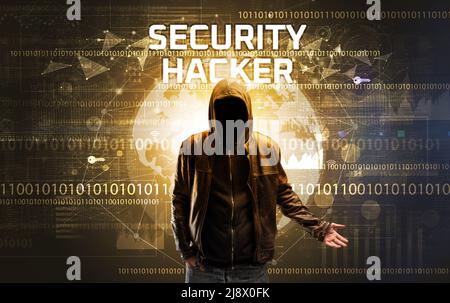 Faceless hacker at work, security concept Stock Photo - Alamy