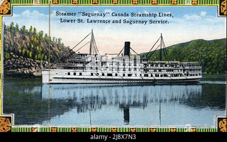Drawing of the Canada Steamship Lines steamer Saguenay ca. 1930 Stock ...