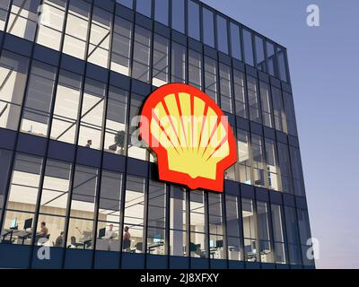 London, United Kingdom. May 2, 2022. Editorial Use Only, 3D CGI. Shell ...