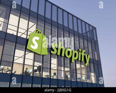 Ottawa, Canada. May 2, 2022. Editorial Use Only, 3D CGI. Shopify E ...