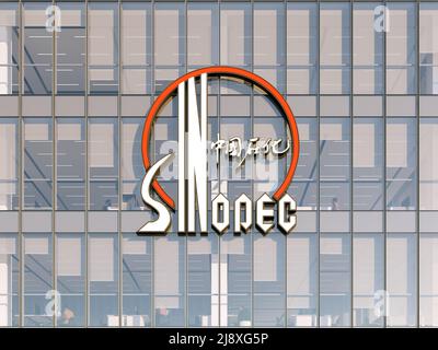 Beijing, China. May 2, 2022. Editorial Use Only, 3D CGI. Sinopec ...