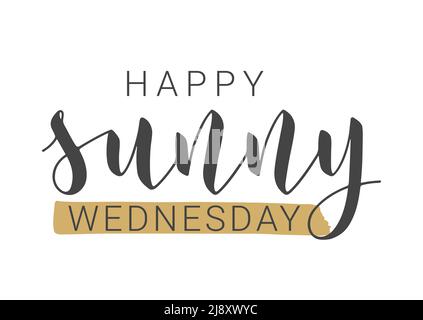 Wednesday calligraphy hand lettering isolated on white. Handwritten ...