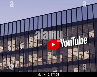 San Bruno, CA, USA. May 2, 2022. Editorial Use Only, 3D CGI. YouTube ...