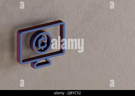 Beautiful abstract illustrations blue Cryptocurrency Coin symbol icons ...