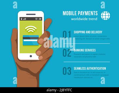 mobile payments icon, black vector sign with editable strokes, concept ...