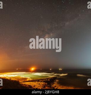 Towradgi Beach ocean pool at night Stock Photo - Alamy