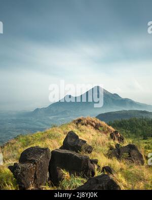 Landscape view of Mount Penanggungan, East java, Indonesia, landscape ...