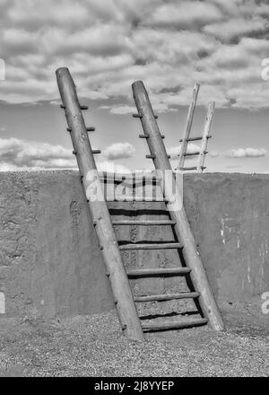 A ceremonial kiva was used by ancient Pueblo Indian tribes in a ...