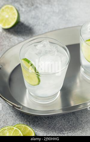 Cold Refreshing Sparkling LIme Water Ready to Drink Stock Photo - Alamy